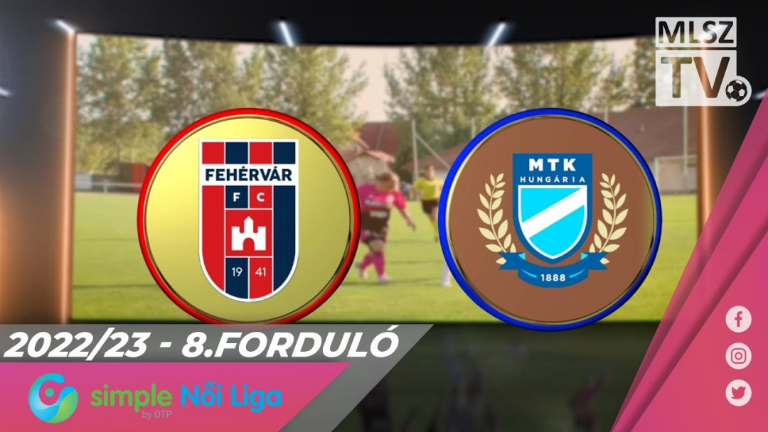 Simple Női Liga: MOL Fehérvár FC - MTK Budapest (0-7) | Videoton FC ...